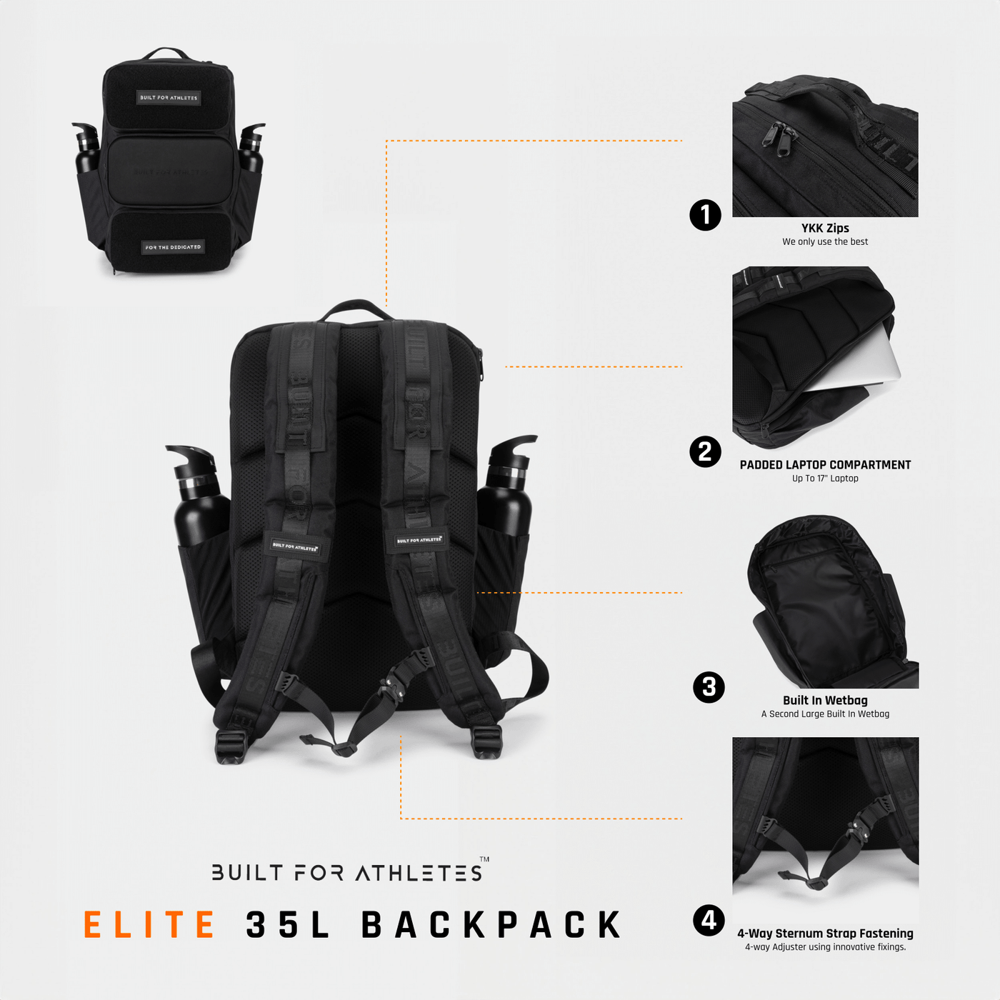 Concrete 35L Elite Backpack – Built for Athletes™